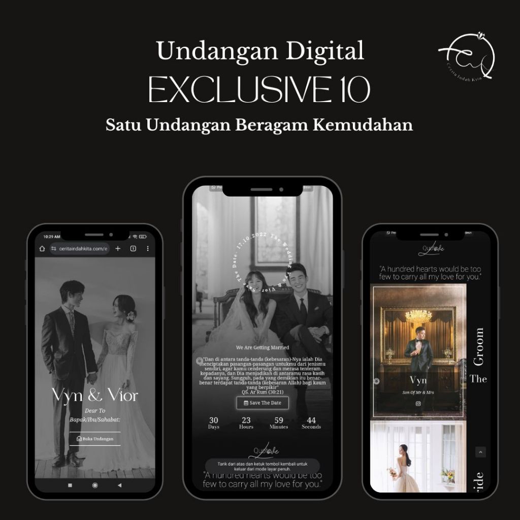Jual Undangan Digital Paket Eksklusif 10 Undangan Online Undangan ...