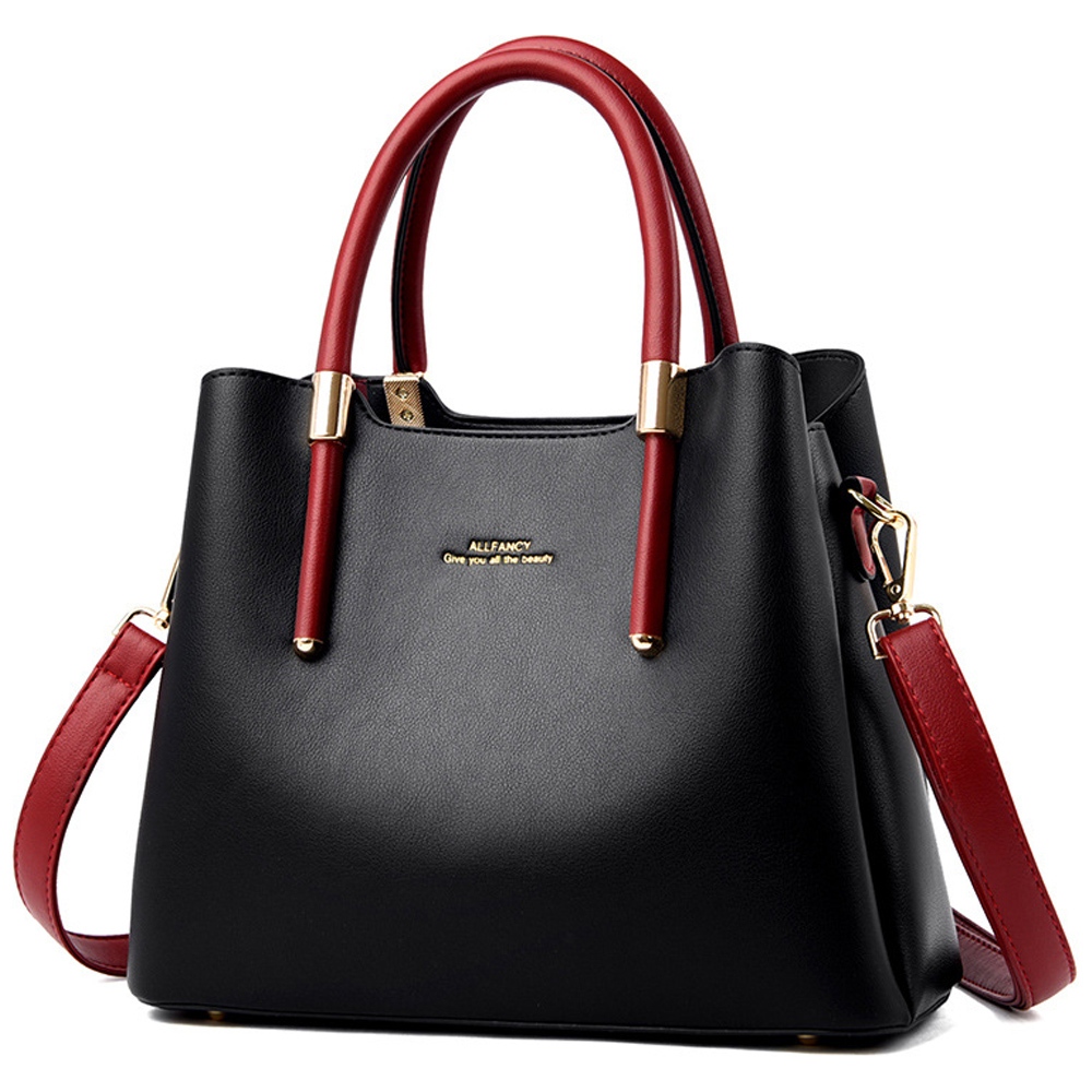 Jual Tas Tangan Wanita Warna Solid Sederhana, Tas Bahu Modis, Tas Kulit ...
