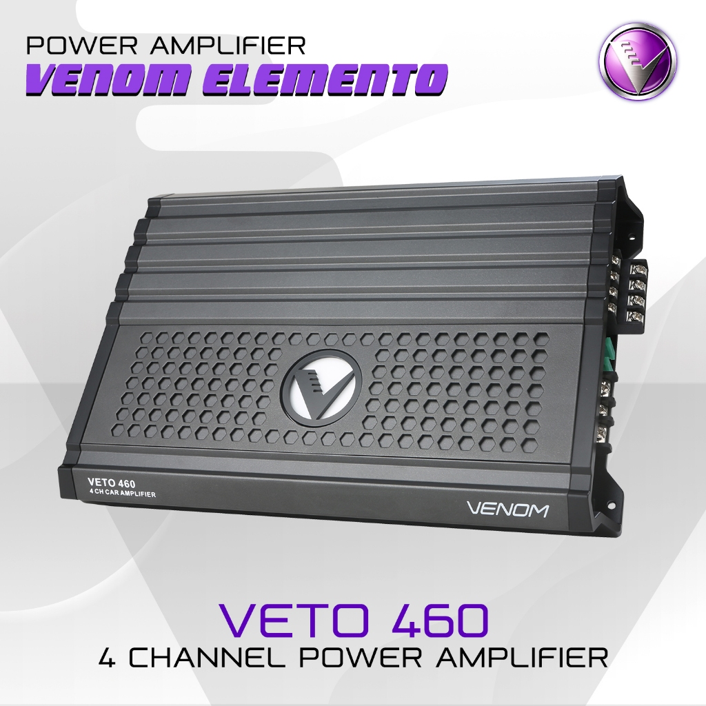 Jual Venom Elemento Series VETO 460 Power Amplifier Mobil 4 Channel ...