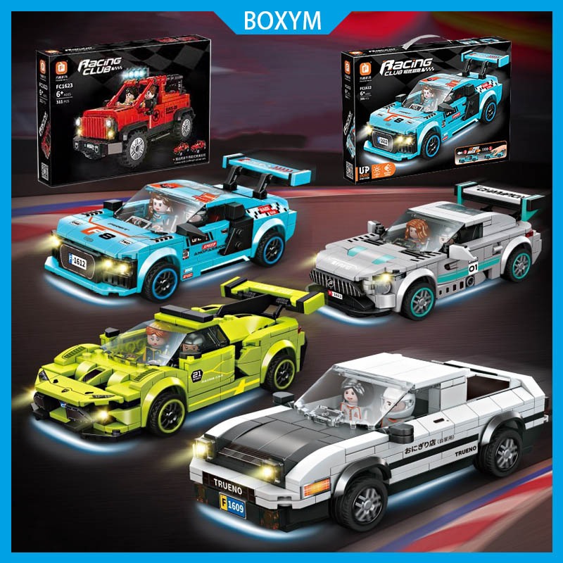 Jual DIY Building Brick Car Series Mobil Sport Mobil Balap Mainan Block ...