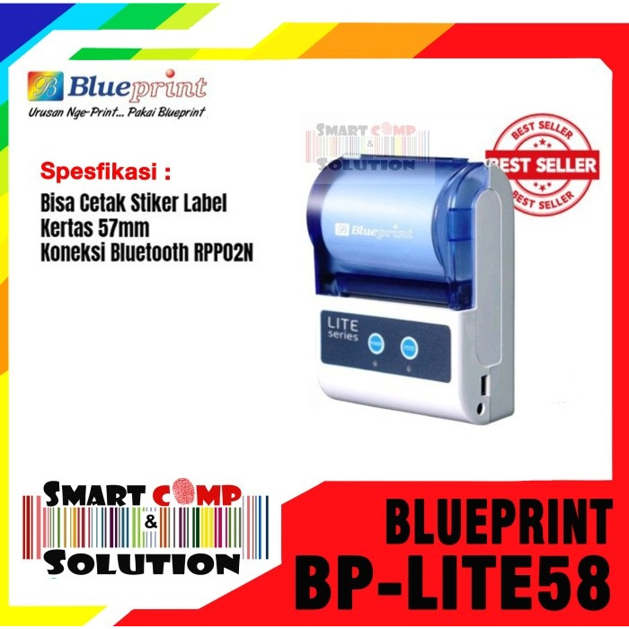 Jual Printer Thermal Portable 58mm Bluetooth BLUEPRINT BP-LITE58 RPP02N ...