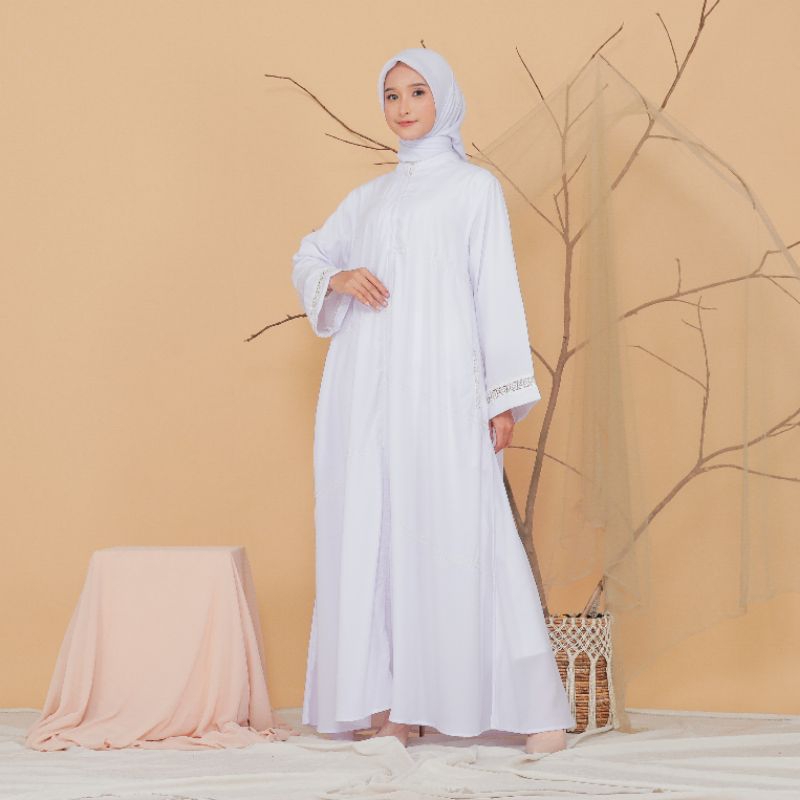Jual AMELLA GAMIS HITAM PUTIH POLOS | MECCA ABAYA | Shopee Indonesia