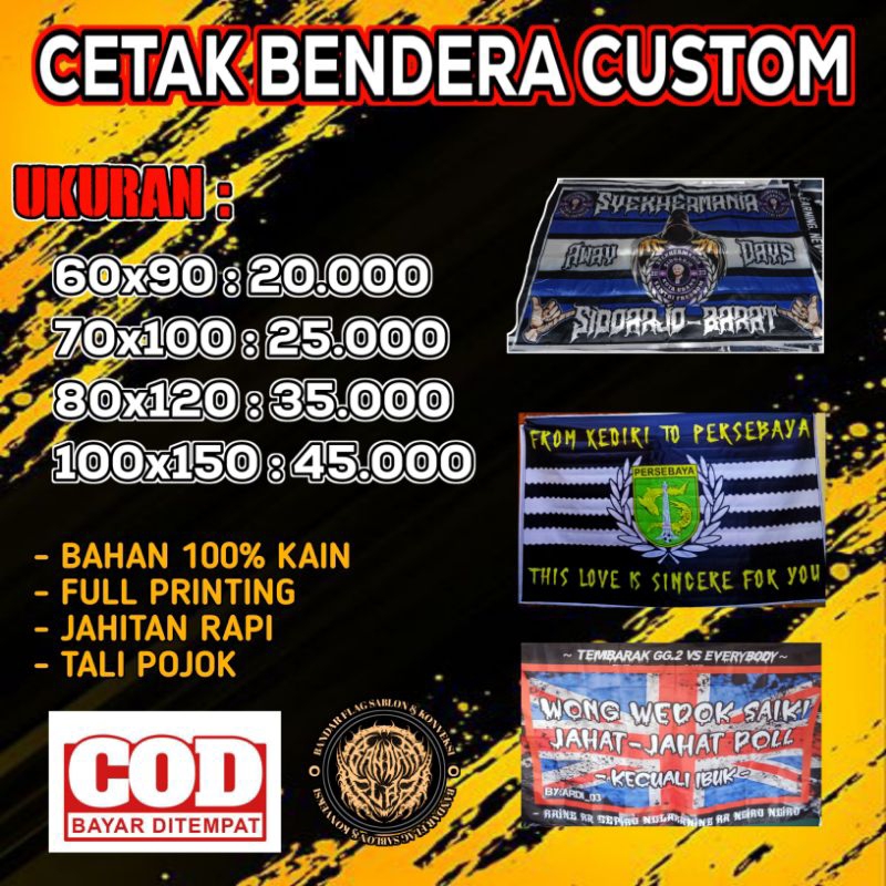 Jual BENDERA PRINTING CUSTOM | Shopee Indonesia
