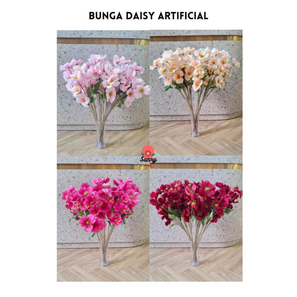 Jual Bunga Palsu Daisy / 1 tangkai 6 cabang /Bunga Daisy Artificial ...