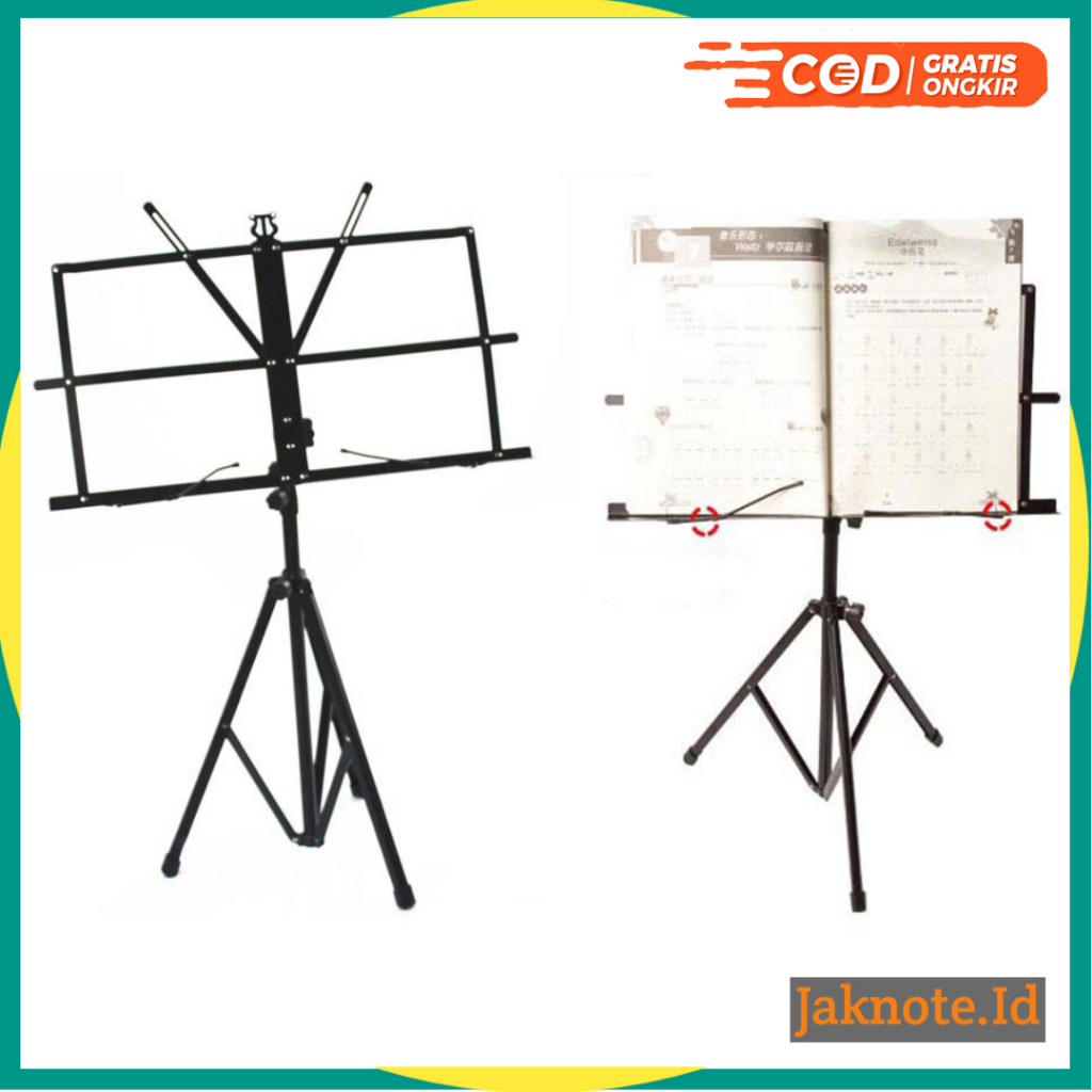 Jual Stand Partitur Sheet Musik Stand Tempat Naskah TaffSTUDIO - CM-001 ...