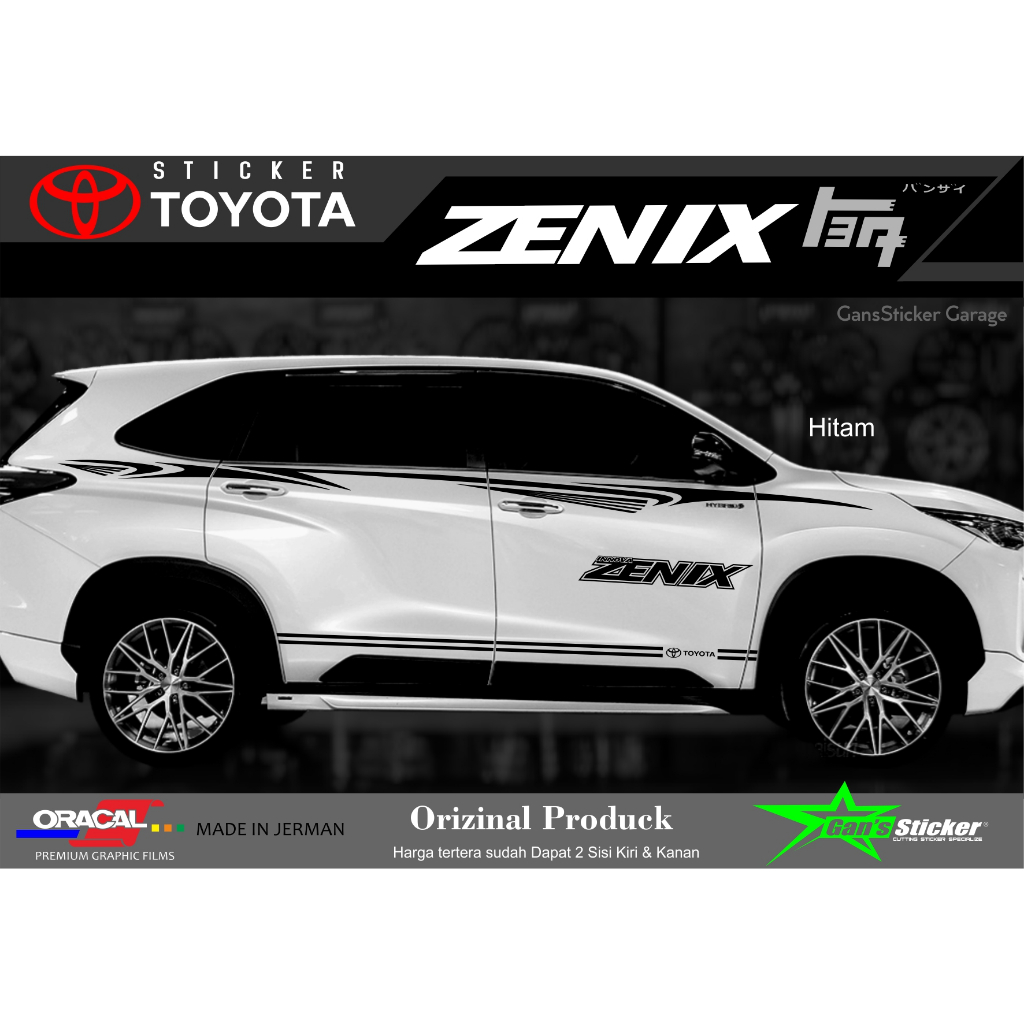 Jual sticker innova zenix 2023 aksesories kijang innova zenix 2023 ...