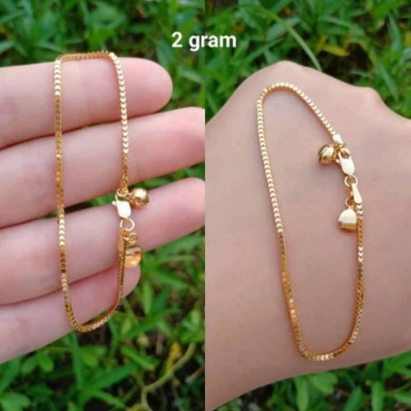 Jual Gelang Tangan Dewasa Rantai Italy Gold Titanium Anti Karat ...