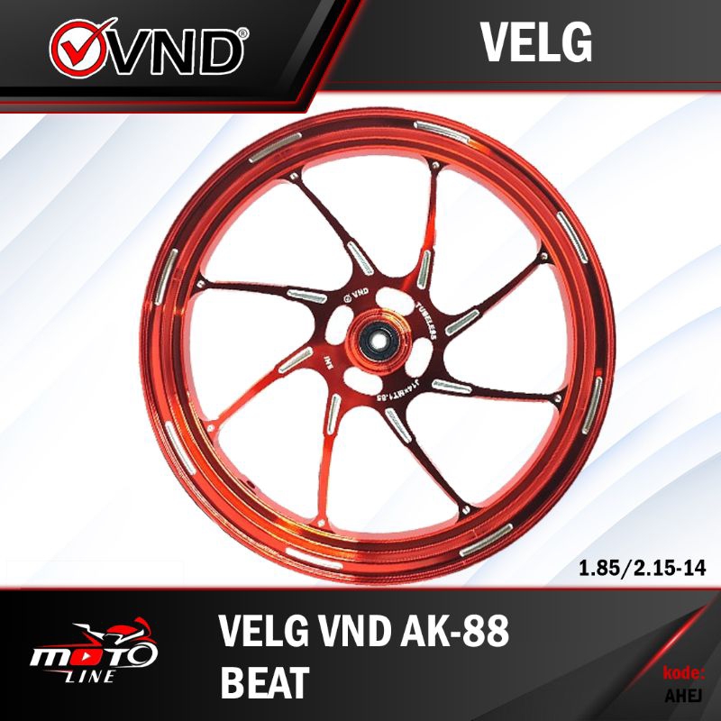 Jual Velg VND Racing Ak 88 Beat / Genio /Vario 110 / Scoopy - 185x14 & 215x14 | Shopee Indonesia
