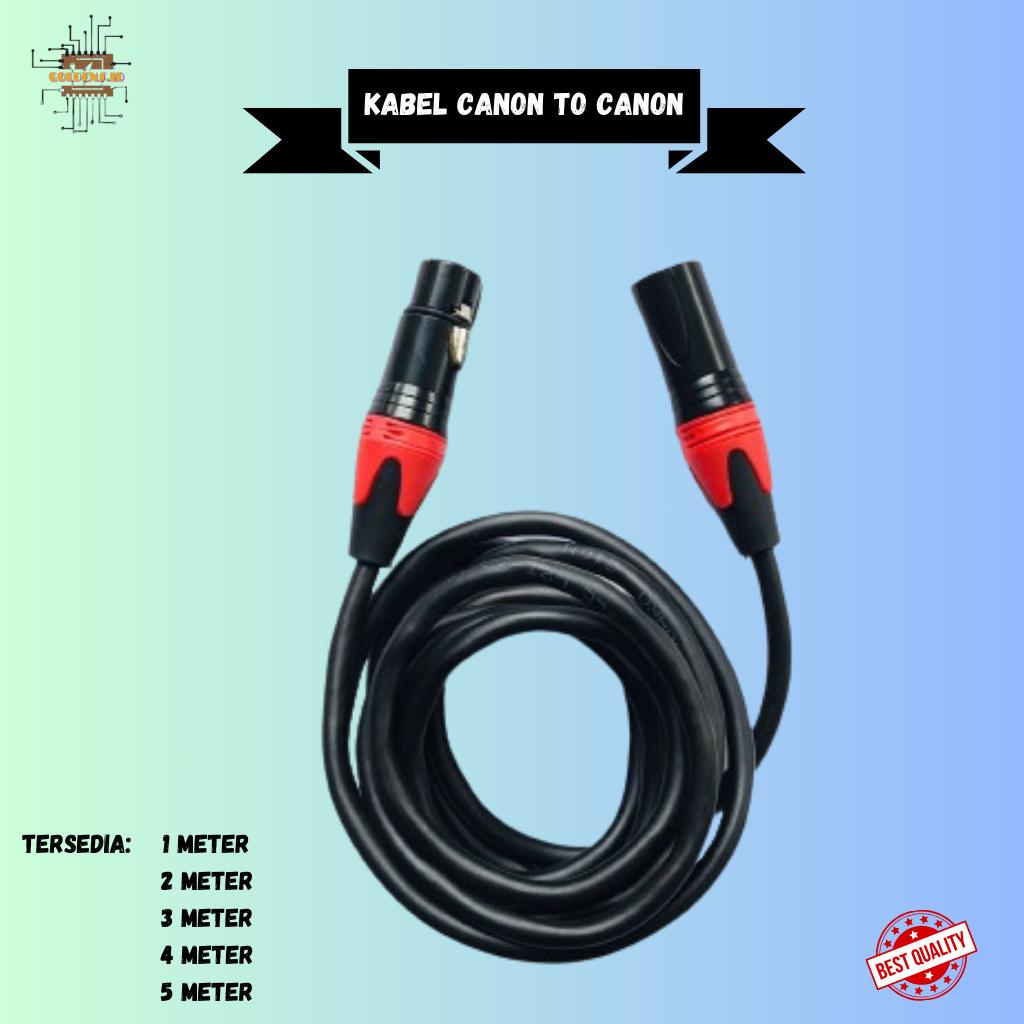 Jual KABEL AUDIO/ KABEL XLR MALE TO FEMALE/ CANON TO CANON | Shopee ...