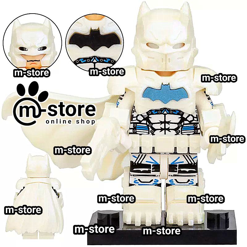 Jual brick batman xe suit white armor mini toy figure | Shopee Indonesia