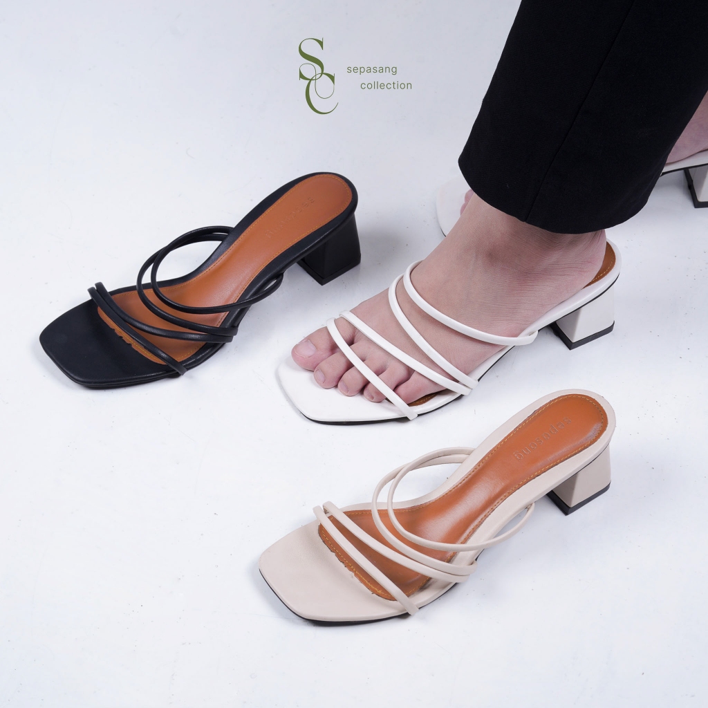 Jual Sepasang Collection Bernice Sandal Heels Wanita Hak 5 Cm | Shopee ...