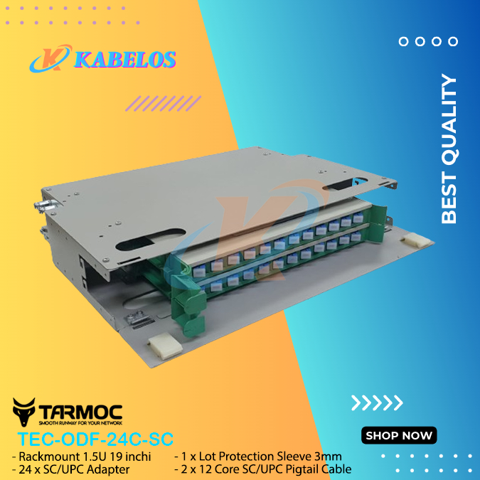 Jual Fiber Optic ODF/OTB 24 Core SC Lengkap Rackmount | ODF 24C SC ...