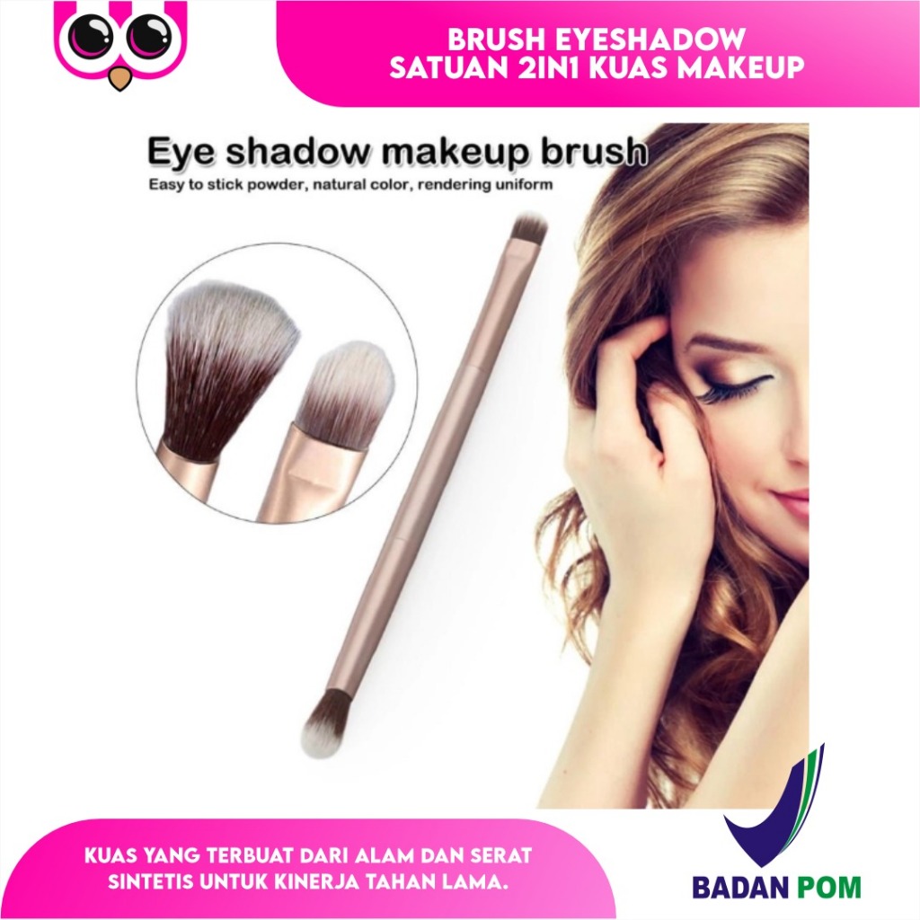 Jual BRUSH EYESHADOW SATUAN 2IN1 KUAS MAKEUP EYE SHADOW 2 SISI | Shopee ...