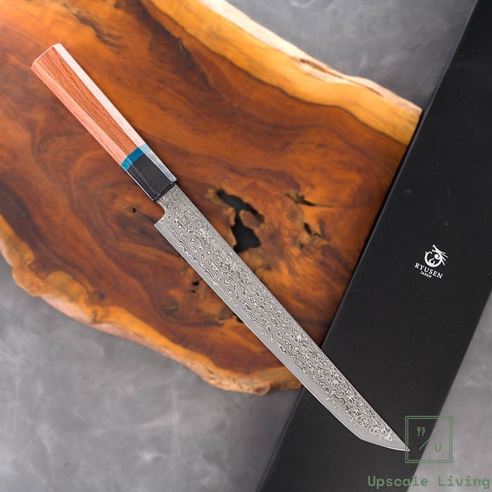 Jual Ryusen Hamono Bonten Unyru Kai Nickel Damascus Kengata Sujihiki ...