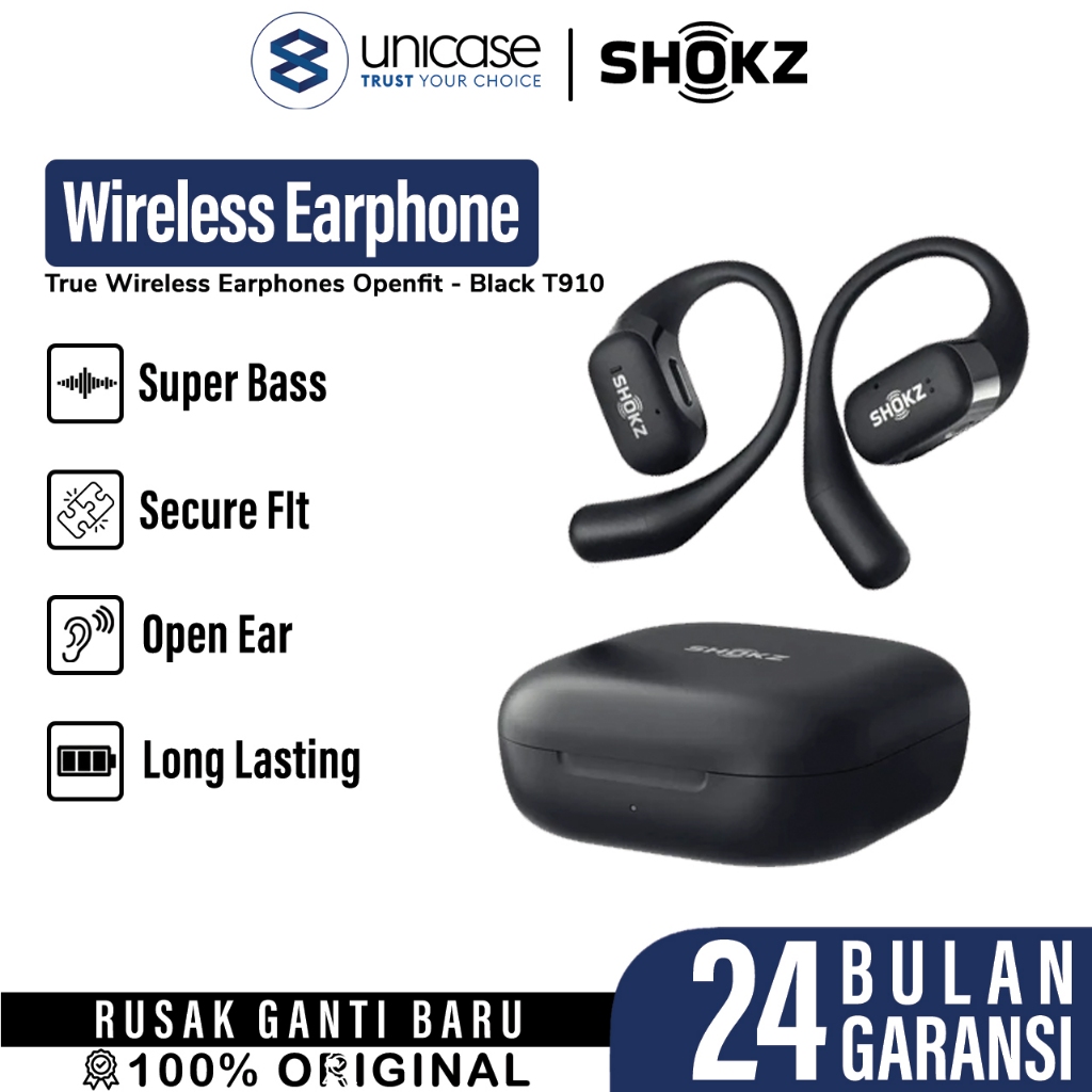 Jual TWS Open Ear Wireless Earphone Shokz OpenFit Bluetooth 5.2 Headset ...