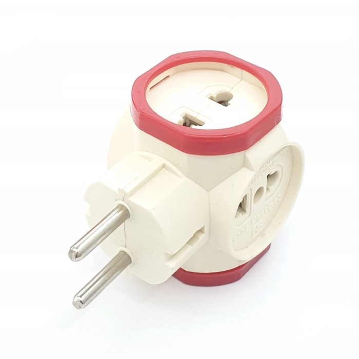 Jual trm steker stop kontak T 4 arah lubang | Shopee Indonesia