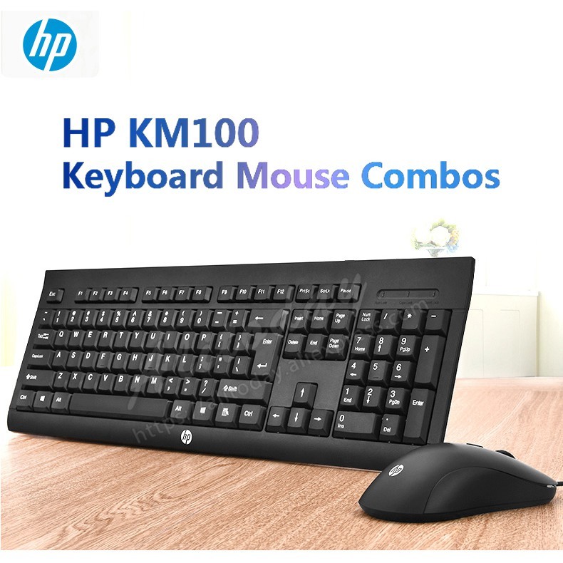 Jual Keyboard HP KM 100 combo Keyboard & Mouse gaming | Shopee Indonesia