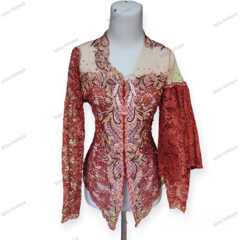 Jual Kebaya brokat full payet/Kebaya Modern/Kebaya sinden/ Kebaya kutu ...