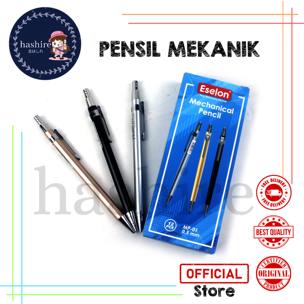Jual 1buah Pensil Mekanik 0.5 MM Besi Office / Pensil Mekanik 0.5mm ...
