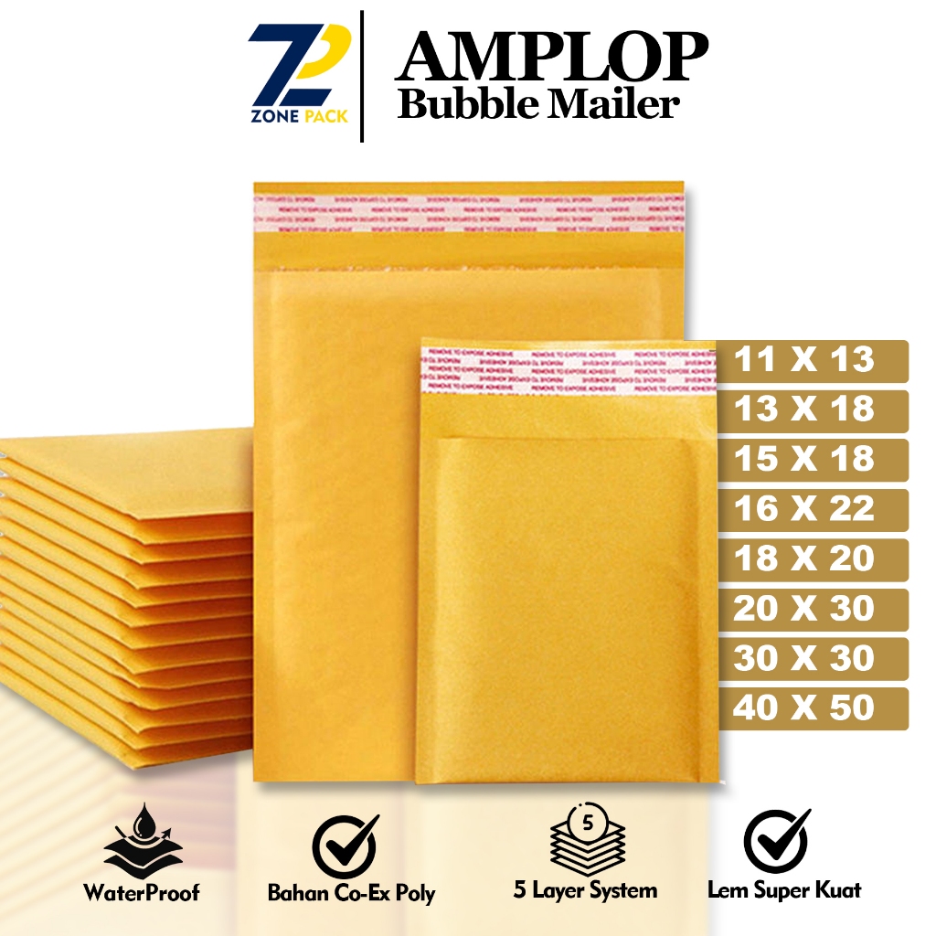 Jual Amplop Bubble Mailer Kuning | Bubble Wrap Amplop | Packing Bubble ...
