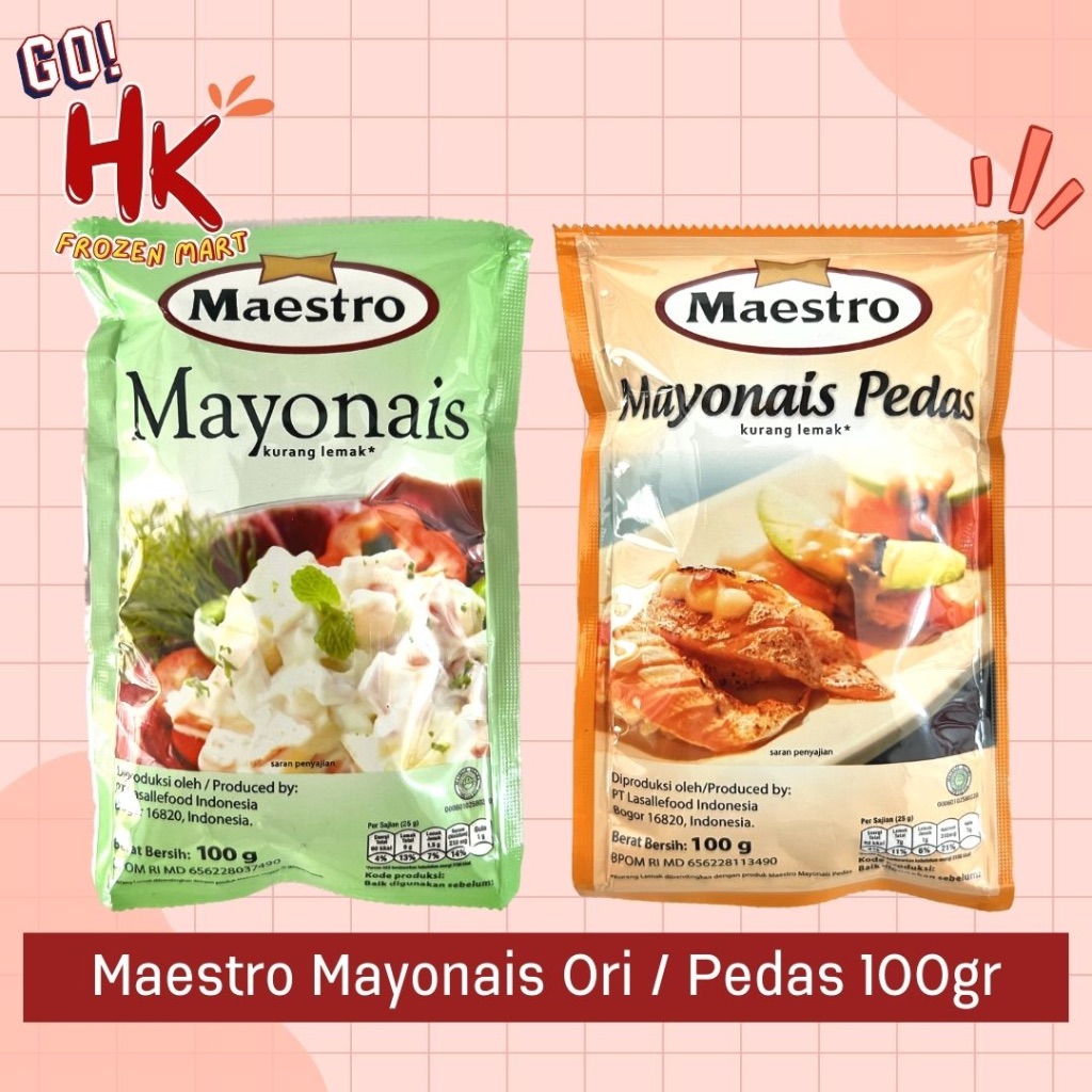 Jual Maestro Mayonaise 100gr Original & Pedas sachet kecil salad ...