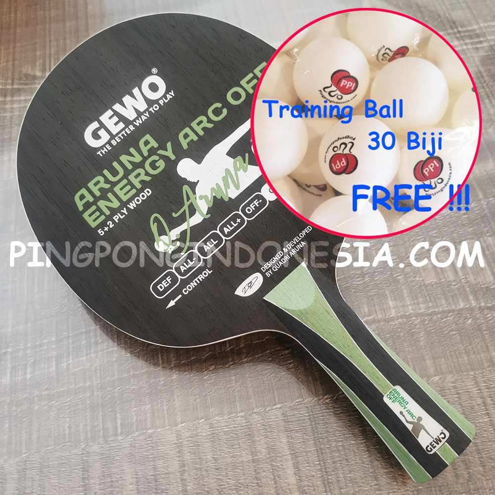 Jual GEWO Aruna Energy ARC OFF - Kayu Pingpong Blade Tenis Meja Bet Bat Offensive Offensive+ ...