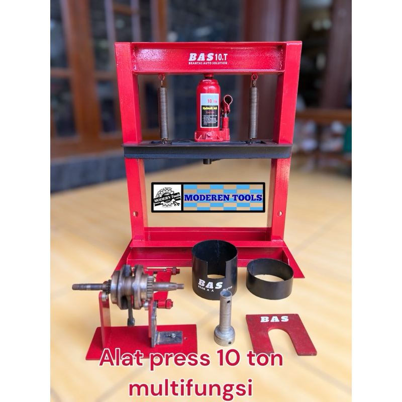 Jual ALAT Press Hidrolik 10 Ton Multifungsi Bongkar pasang stang seher ...