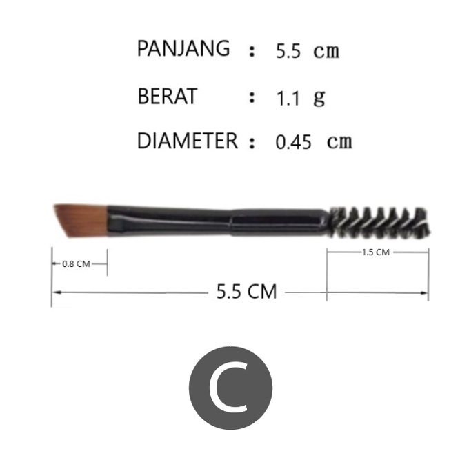 Jual Eyebrow Brush 2 in 1 Model Lipat Kuas Alis Praktis 2in1 Sikat Alis ...