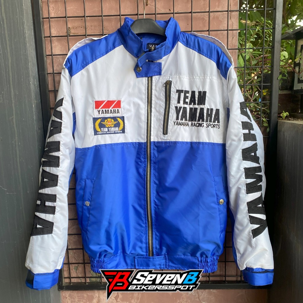Jual JAKET TEAM YAMAHA RACING SPORT BIRU BLUE V2 VINTAGE 2TAK 2 STROKE ...