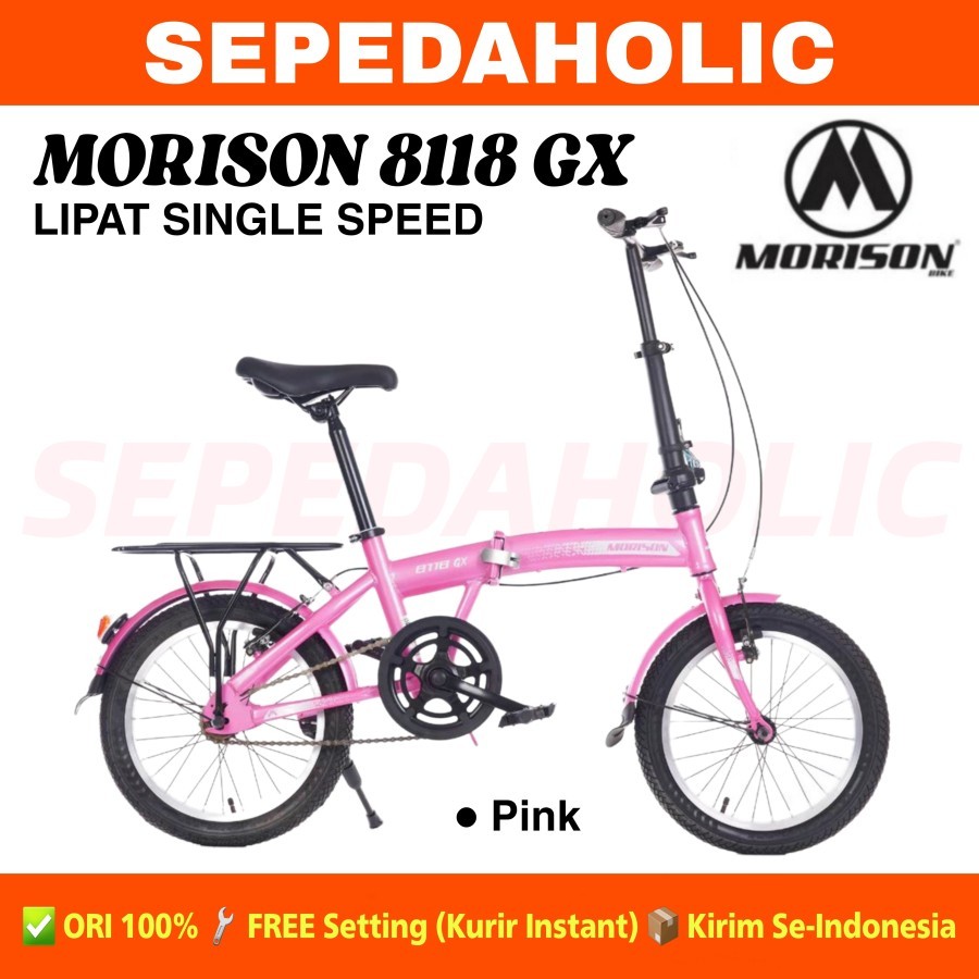 Jual Sepeda Lipat MORISON 8118 GX 16 & 20 Inch Boncengan Anak Dewasa ...