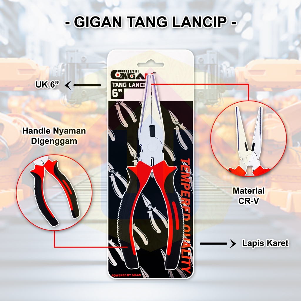 Jual GIGAN TANG LANCIP 6 INCH - LONG NOSE PLIERS | Shopee Indonesia