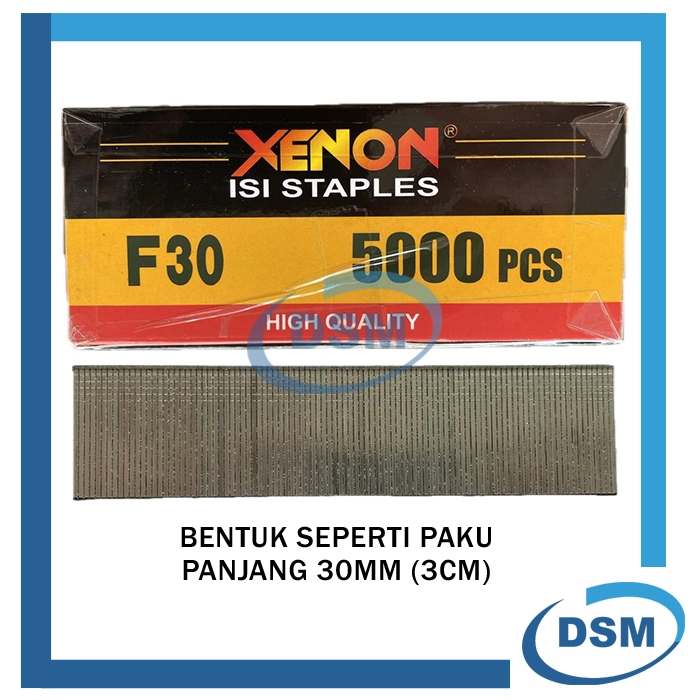 Jual XENON F30 ISI STAPLES MESIN PAKU TEMBAK REFILL AIR NAILER STAPLER ...