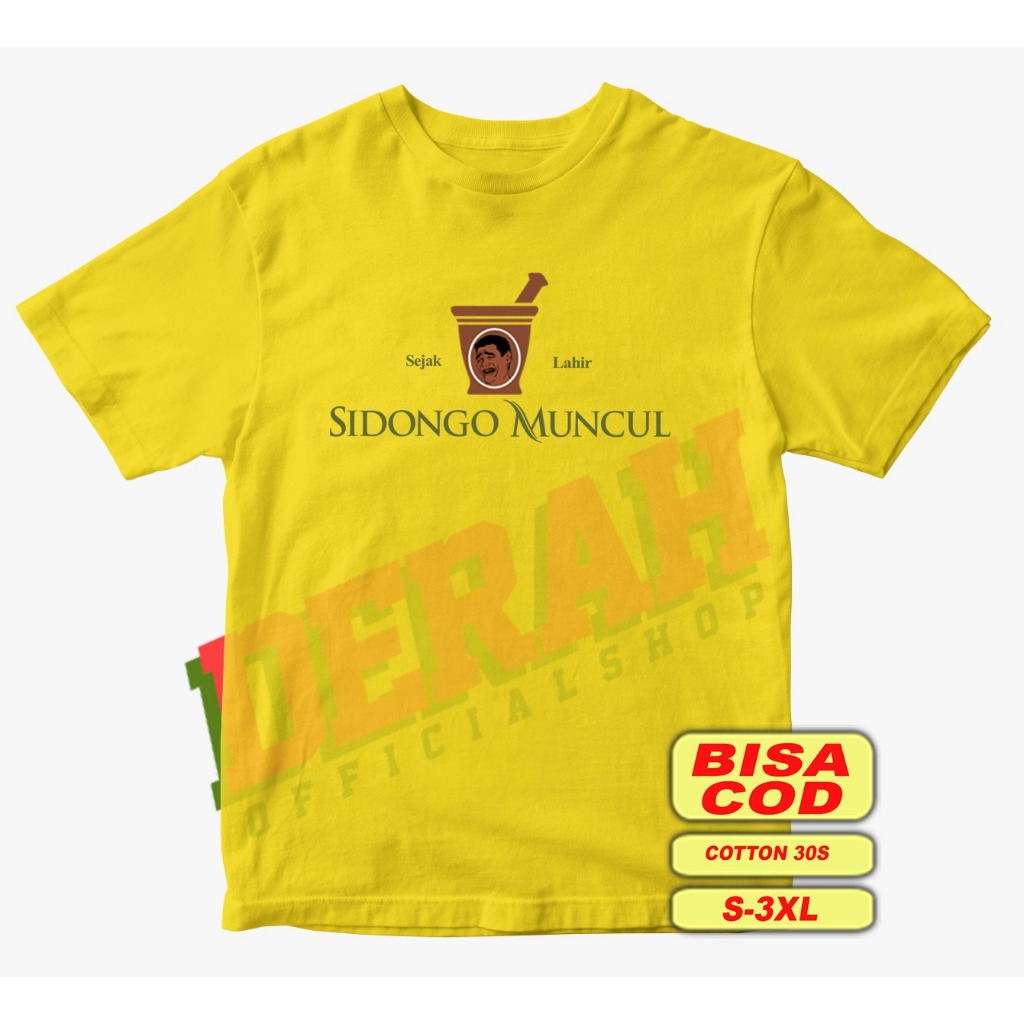 Jual kaos pria wanita parodi plesetan sidongo muncul | Shopee Indonesia