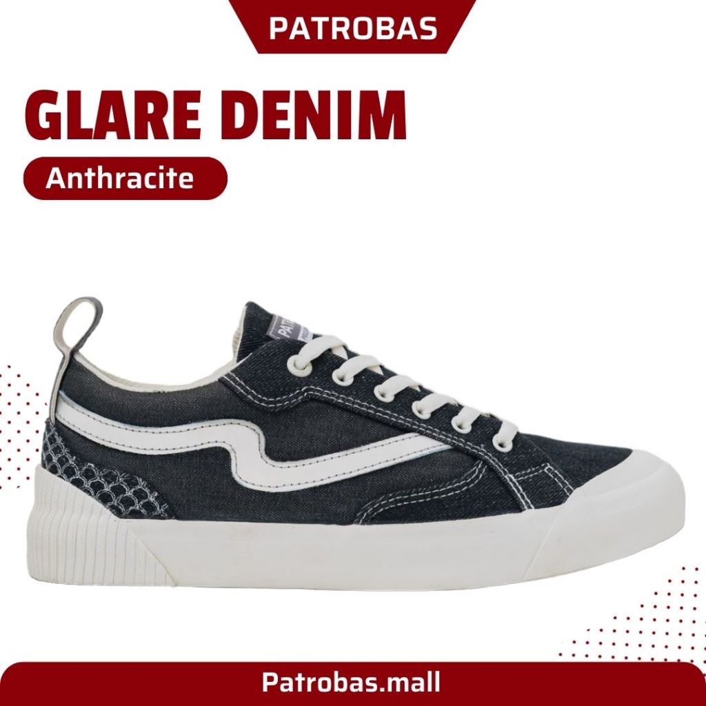 Jual PATROBAS Glare Denim Anthracite Original Sepatu Sneakers Shoes ...