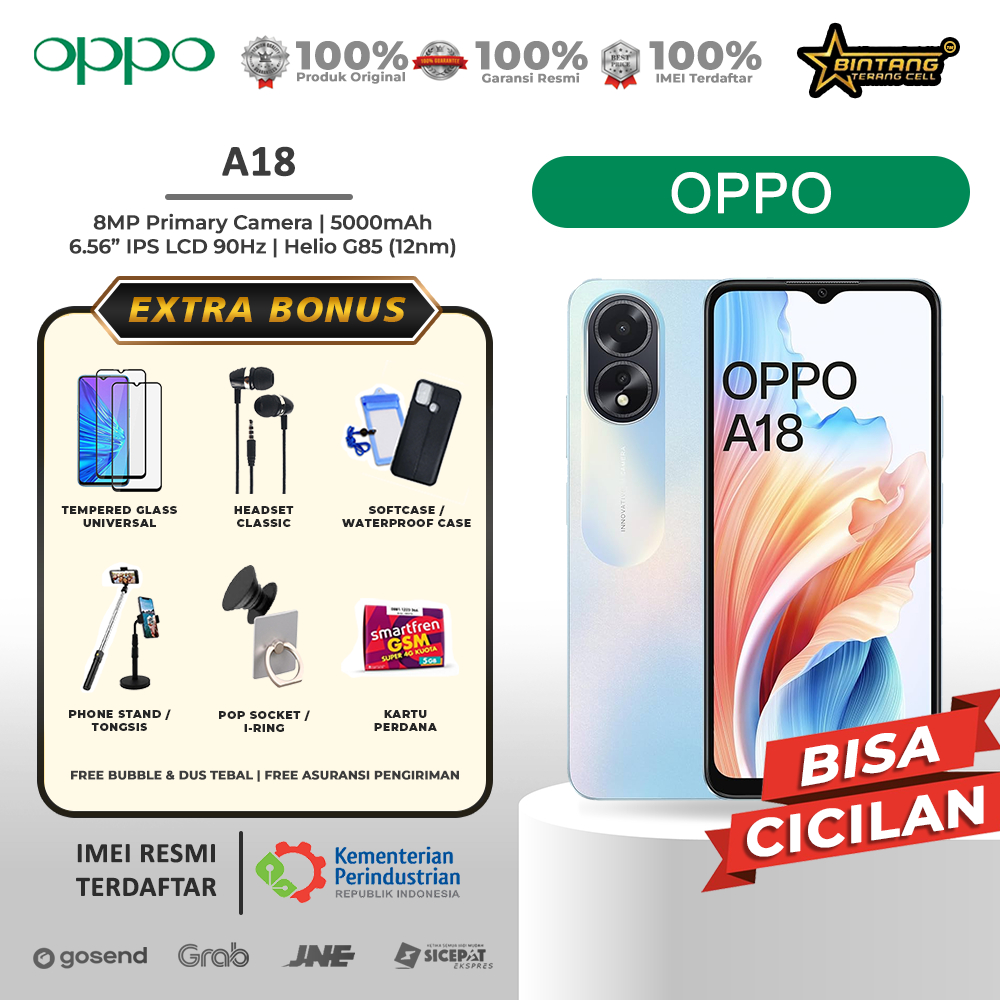 Jual Oppo A18 Ram 4+4/128 Harga Terlengkap & Harga Terbaru Juni 2026 ...