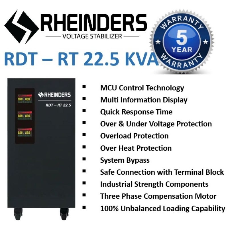 Jual Stabilizer Listrik RHEINDERS 22.5 KVA 3 PHASE / Stavolt listrik 3 ...