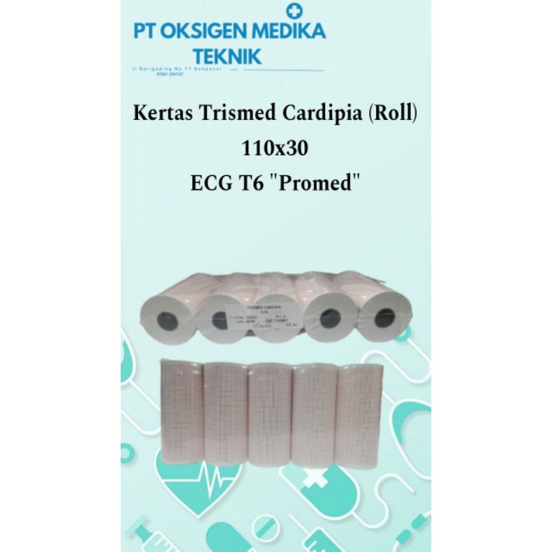 Jual Trismed Kertas Printer ECG EKG 110x30 Thermal Paper | Shopee Indonesia
