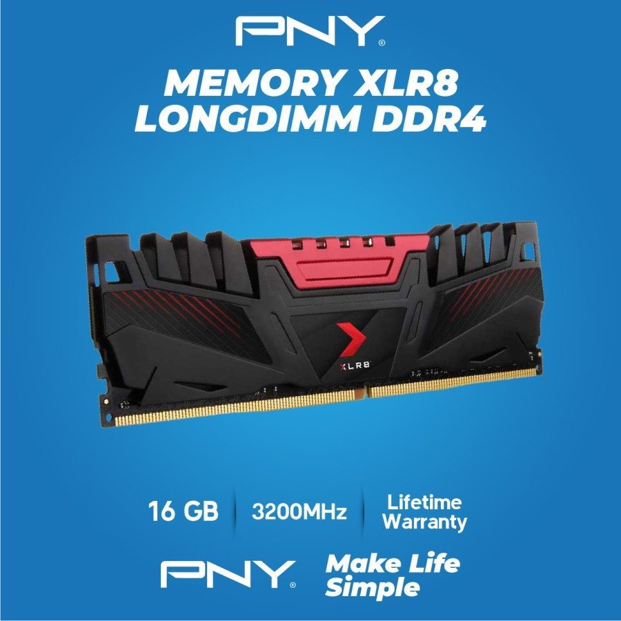 Jual RAM PC PNY 16GB DDR4 3200MHz XLR8 Single Pack Longdimm | Shopee ...