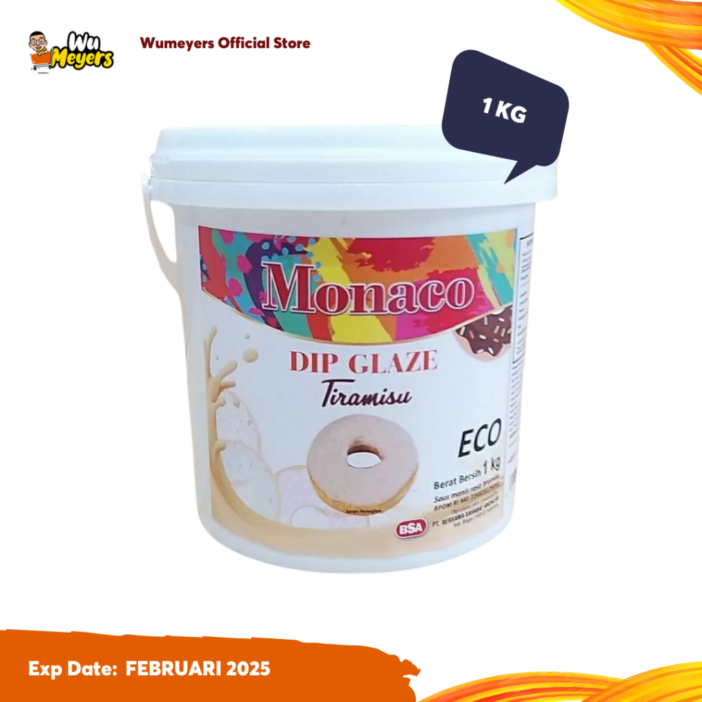 Jual Monaco Dip Glaze Tiramisu Selai Olesan Monaco 1kg | Shopee Indonesia