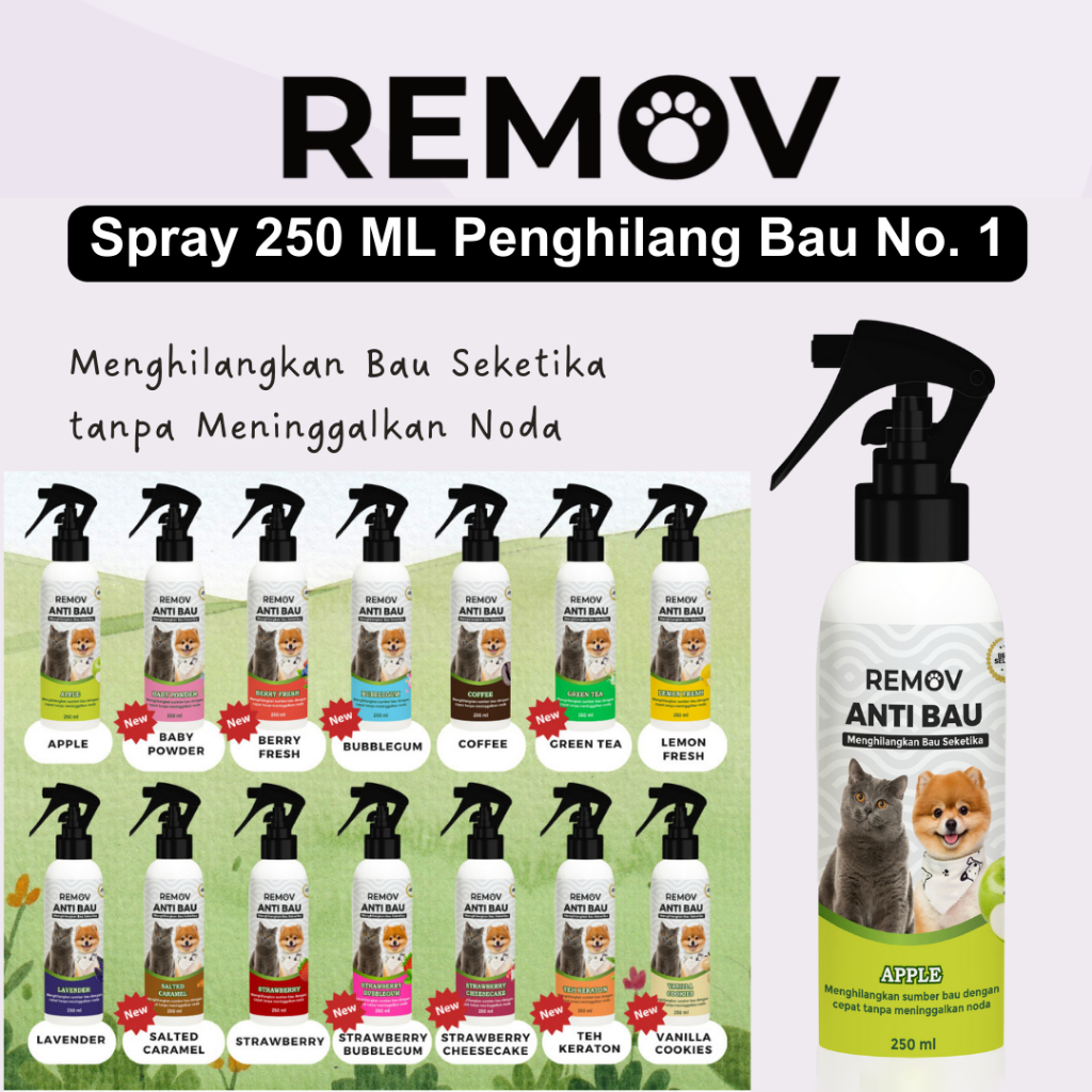 Jual REMOV Pet Odor 250 mL - Penghilang Bau Kotoran & Kencing Hewan ...