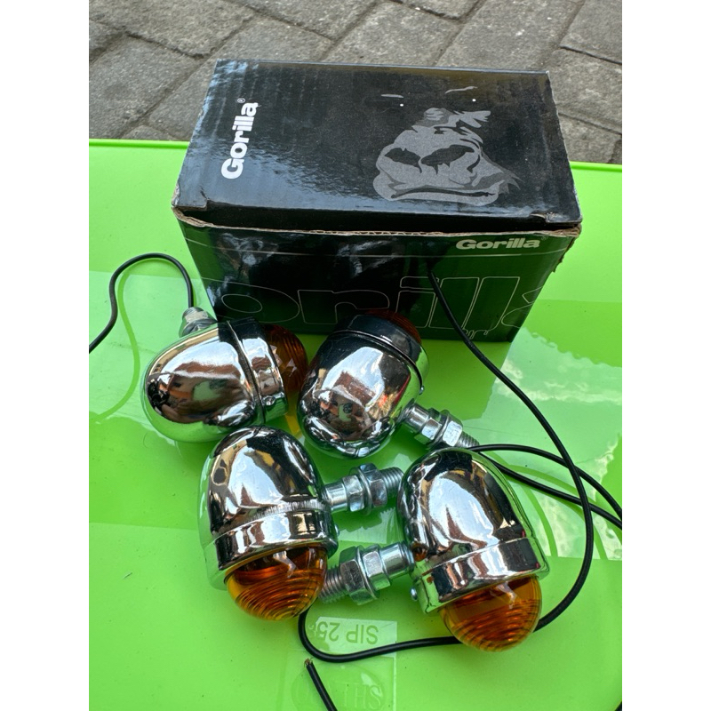 Jual LAMPU SEN SEIN DEPAN BELAKANG BULAT ACIPY MERK GORILLA CHROME ...
