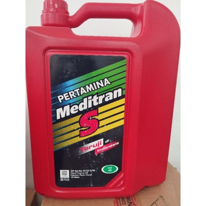 Jual oli meditran s sae 40 10 liter diesel engine oil (galon) | Shopee ...