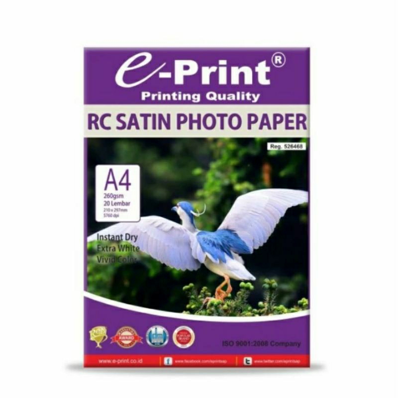 Jual Kertas Foto E-Print RC Satin / photo paper silky satin ( kulit ...