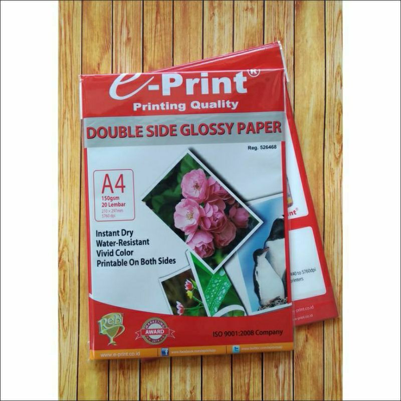 Jual Kertas foto E-Print double side matte 220 gsm A4 isi 20 lembar ...
