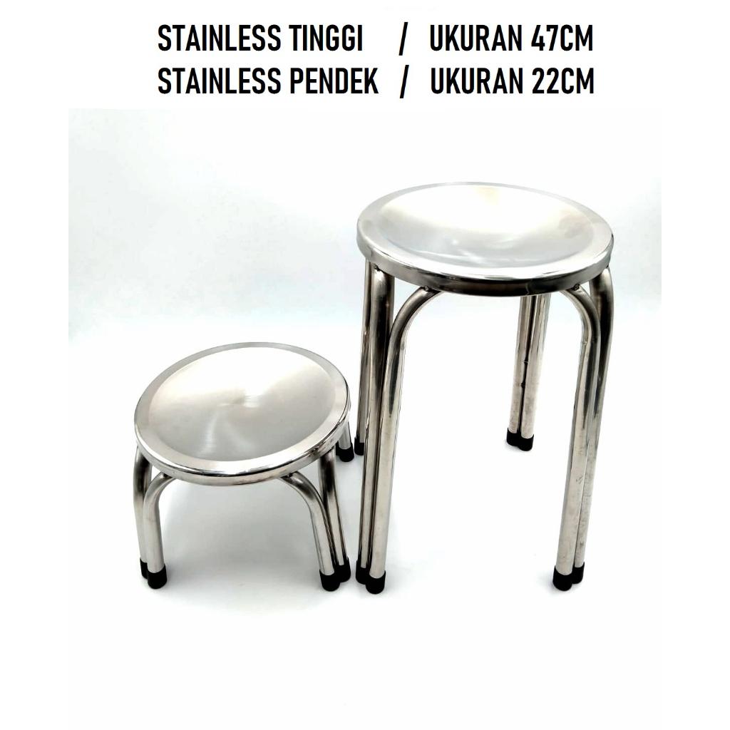 Jual INDOLINE - KURSI BASO FULL STAINLESS STEEL - BANGKU BULAT TEBAL ...