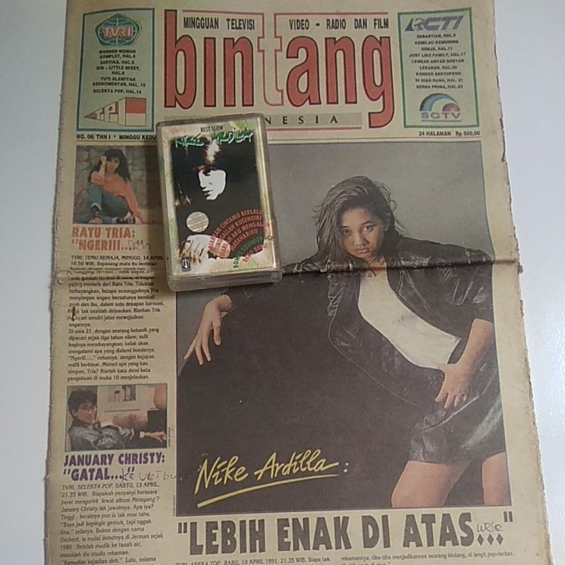 Jual Tabloid Bintang Indonesia Tahun 1991 Cover Nike Ardilla | Shopee Indonesia