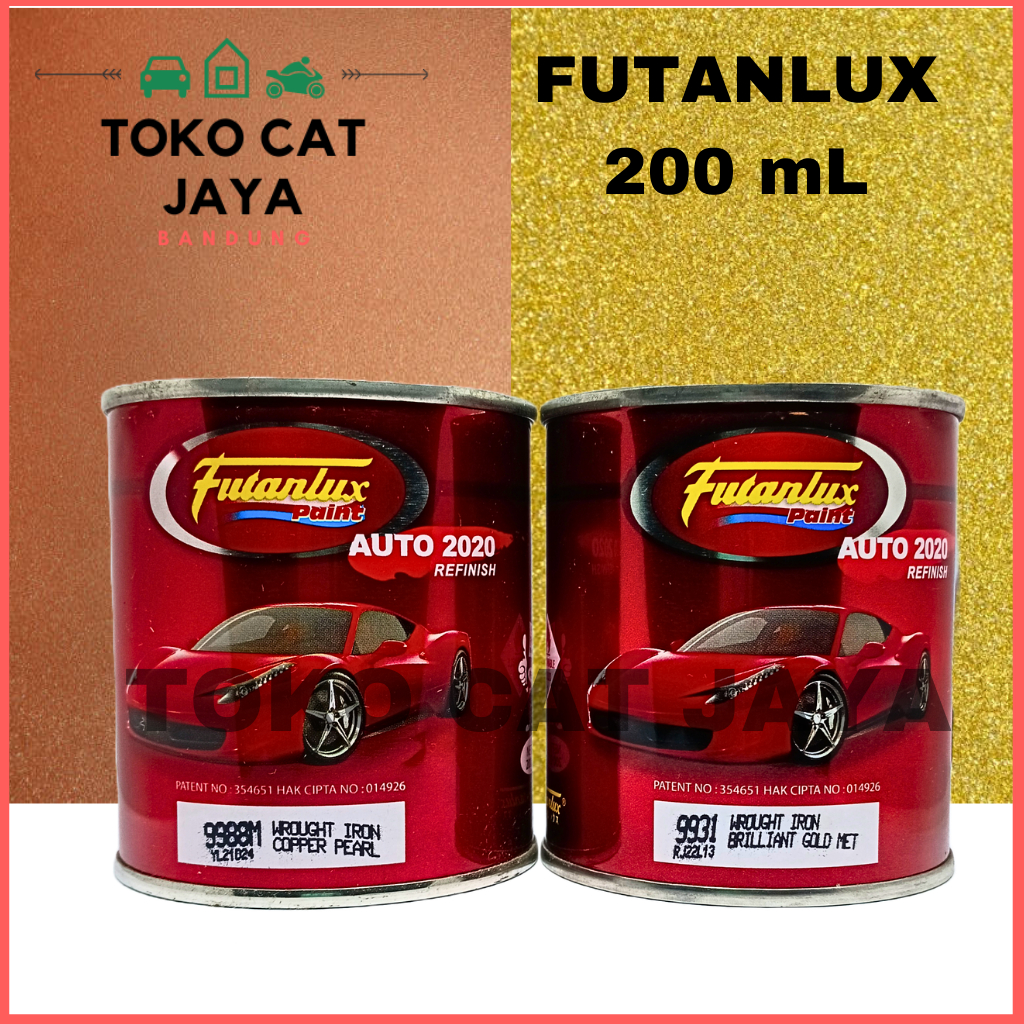 Jual FUTANLUX CAT EMAS DAN TEMBAGA 200mL dan 1kg Cat Besi / mobil ...