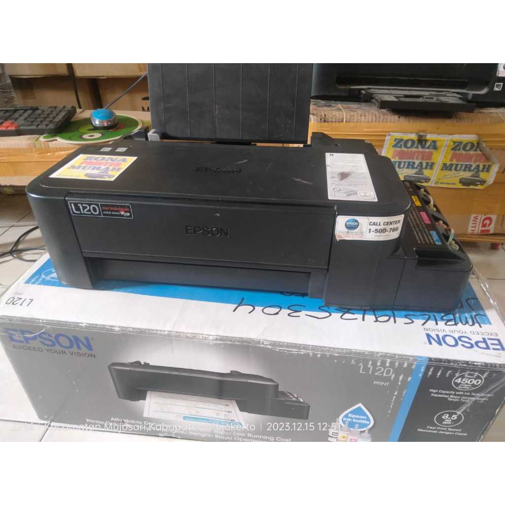 Jual printer Epson L120 kondisi normal nozel full siap kerja komplit ...