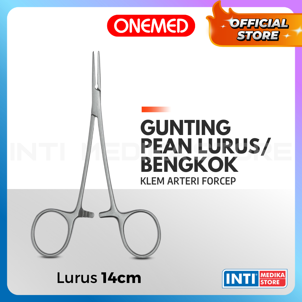 Jual ONEMED - Gunting Pean Lurus / Bengkok | Klem Arteri Forcep One Med ...