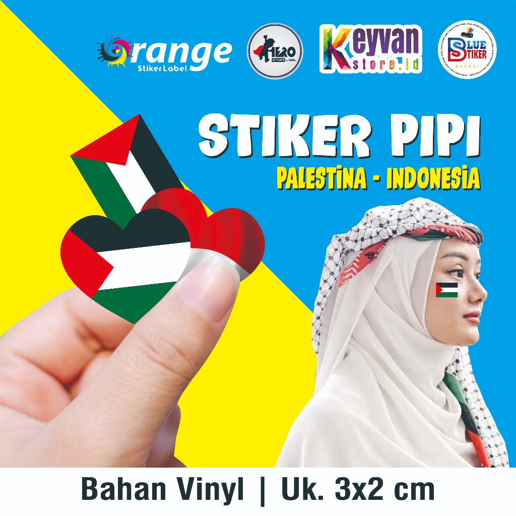 Jual STIKER PALESTINA, BENDERA TANGAN PALESTINA, STIKER PIPI, STICKER ...